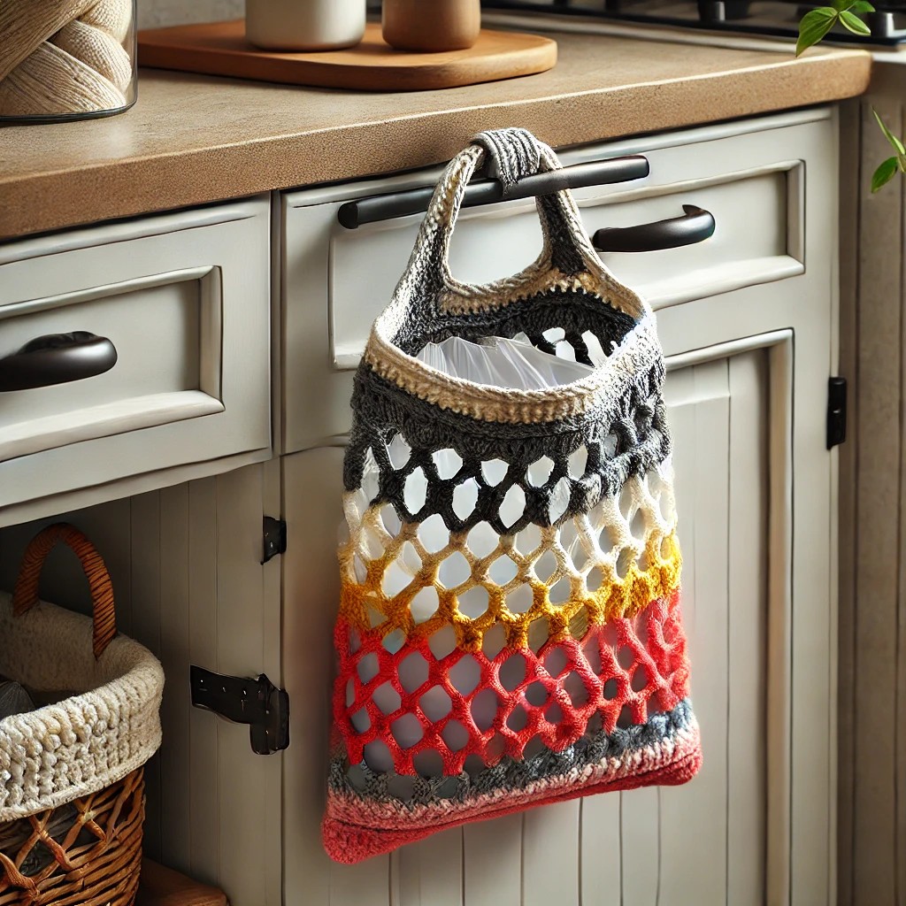 Crochet Plastic Bag Holder Patterns- DailyCrochet.com