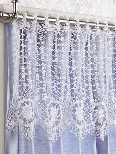 8 Crochet Curtain Patterns For Kitchen- Beautiful And Easy