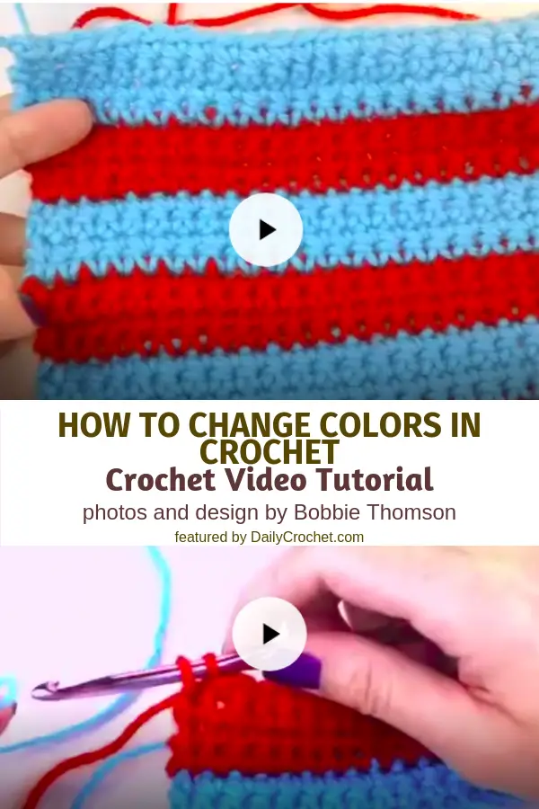 How To Change Colors In Crochet At The End Of A Row - Daily Crochet