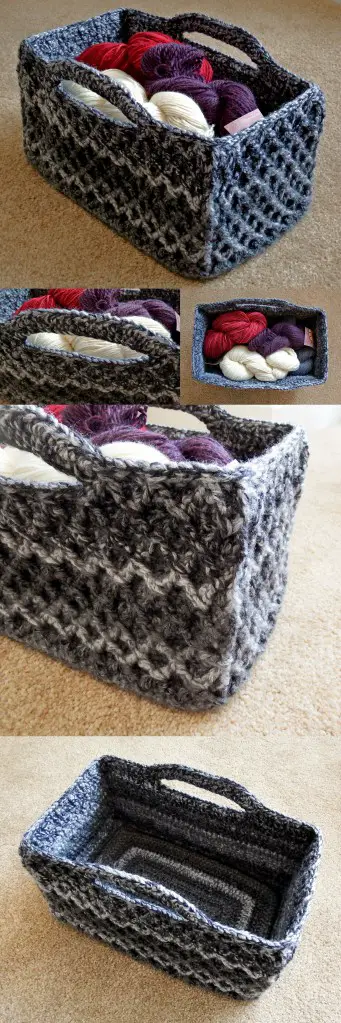 [Free Pattern] Round And Rectangular Crochet Baskets