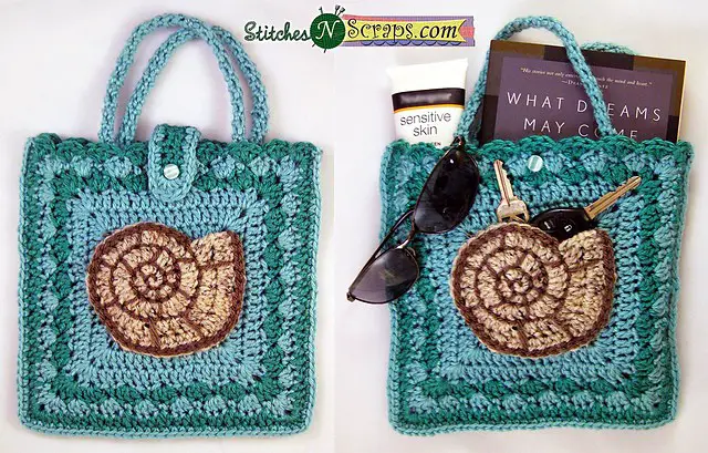 [Free Pattern] Spiral Seashell Granny Square Pattern