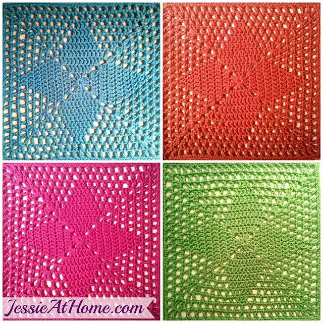 [Free Pattern] This Easy Four Points Square Afghan Is Great For ...