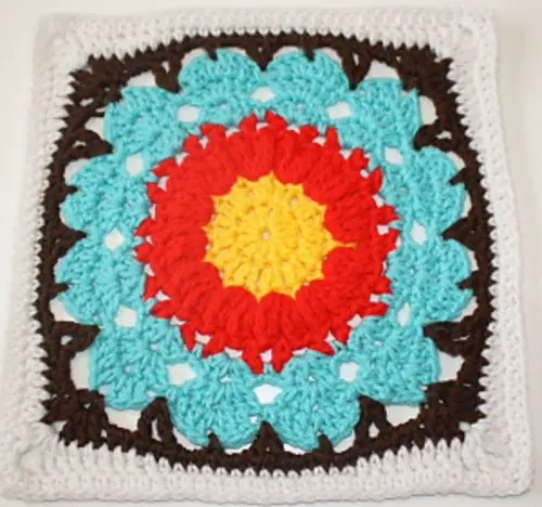 [Free Pattern] This Cocoa Puff Afghan Block Is Pretty Awesome When Done ...