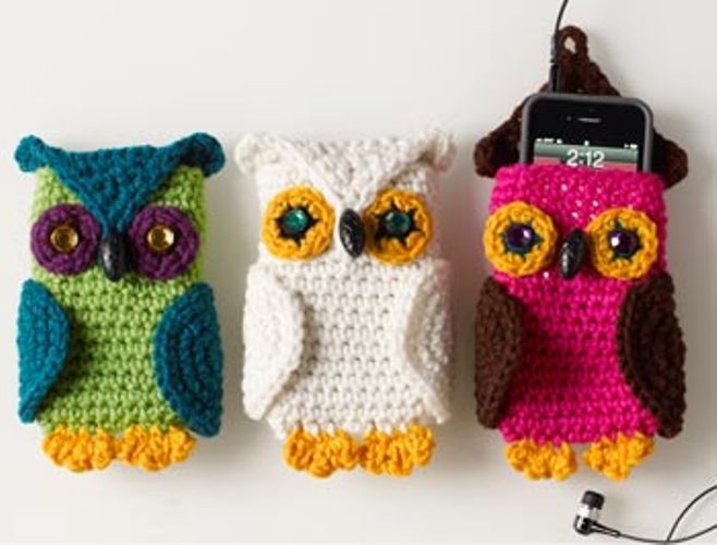 [Free Pattern] This Owl Cell Phone Cozy is A Fun Little Project ...