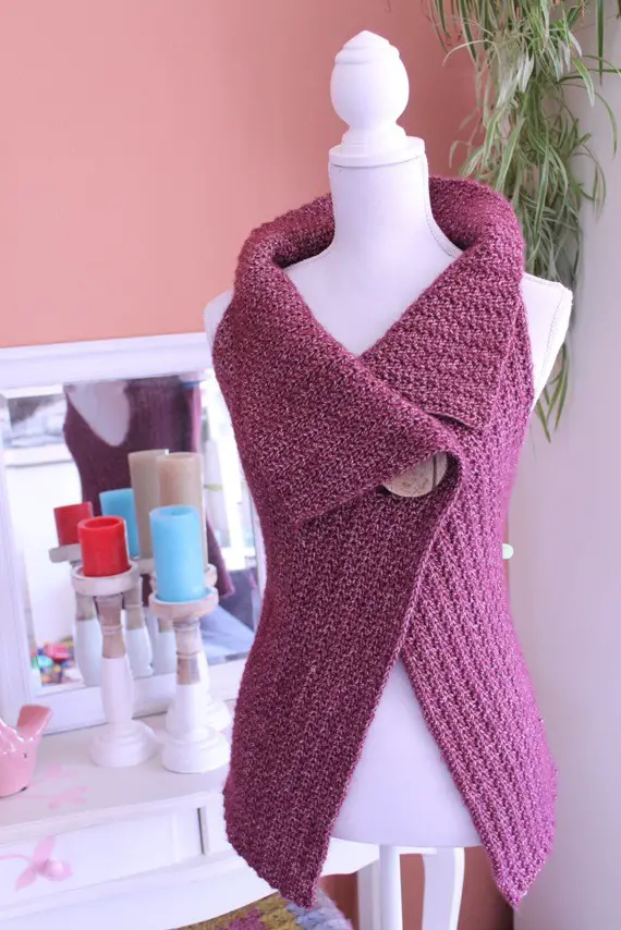 [Free Pattern] Stunning Button Wrap For Warmth And A Chic Look - Daily ...
