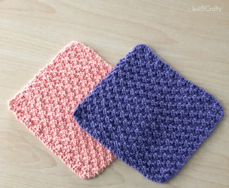 Cute And Easy Textured Knit Dishcloths Pattern - Daily Crochet
