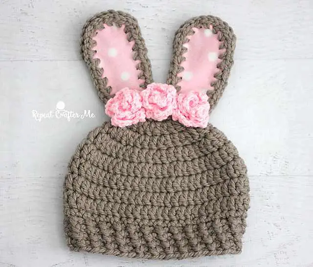 This Crochet Easter Bunny Hat Pattern Is Adorable! - Daily Crochet