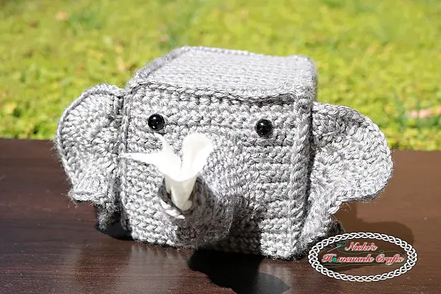[Free Pattern] Adorable Elephant Tissue Box Cover To Add A Touch Of ...