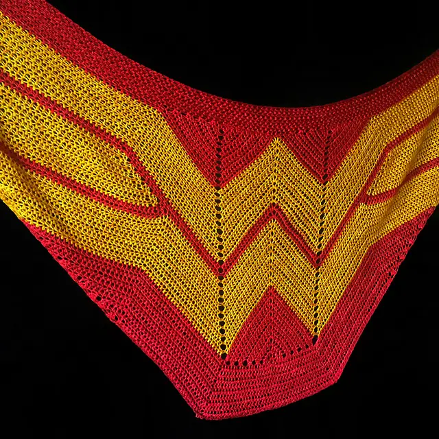 [Free Pattern] This Wonder Woman Wrap Is Fabulous! - Daily Crochet