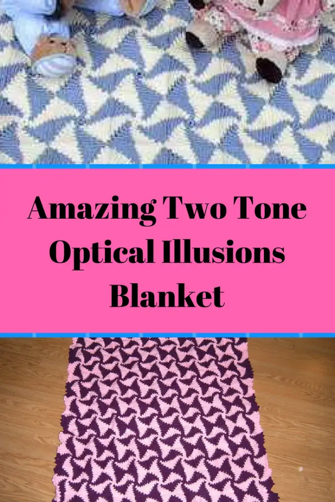 [Free Pattern] Amazing Two Tone Optical Illusions Blanket - Daily Crochet