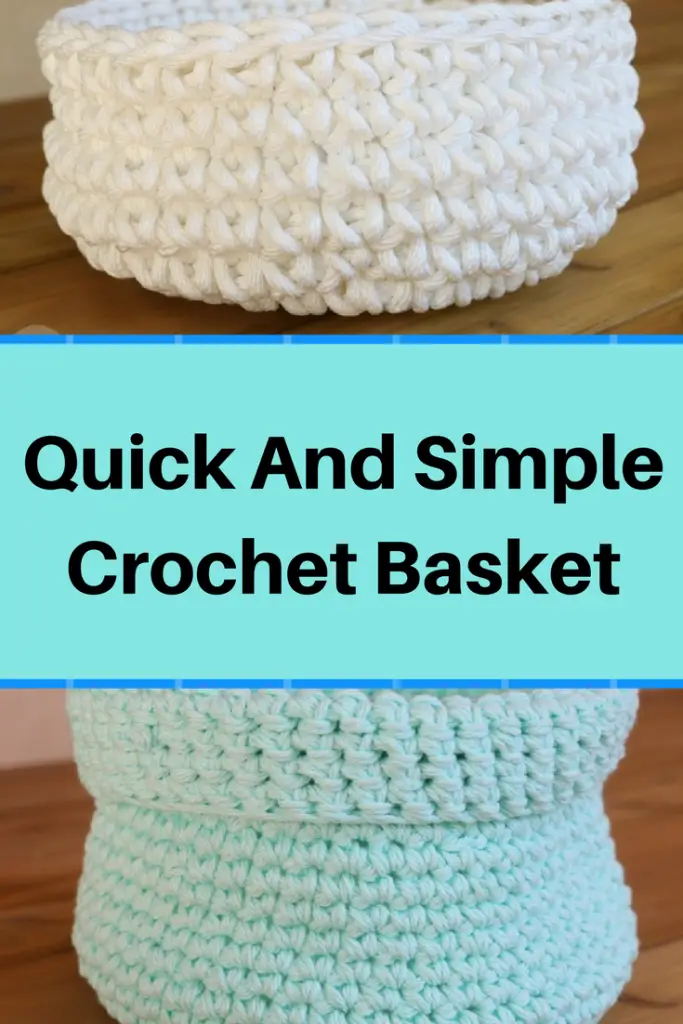 [Free Pattern] Quick And Simple Crochet Basket Great For Even Beginners ...