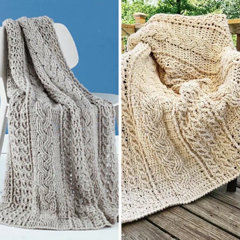 [Free Pattern] We\'re Crazy For This Mesmerizing Cable Crochet Afghan ...