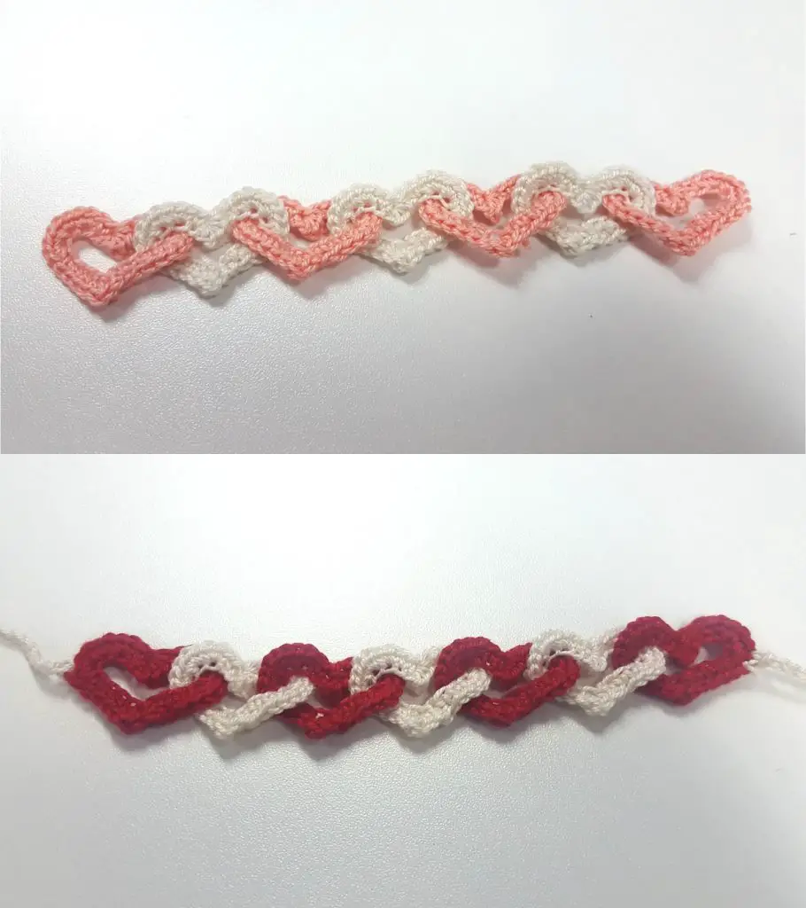 [Free Pattern] Adorably Simple Linked Hearts Bracelet - Daily Crochet