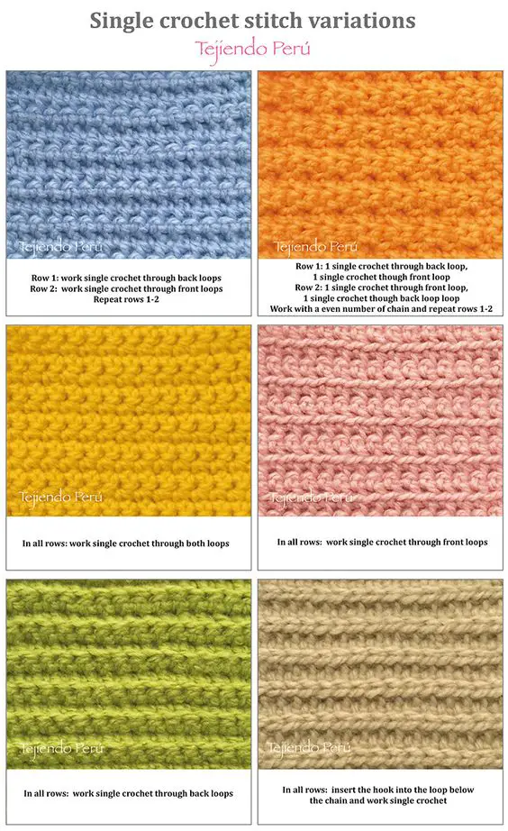 Single Crochet Stitch Variations - Daily Crochet