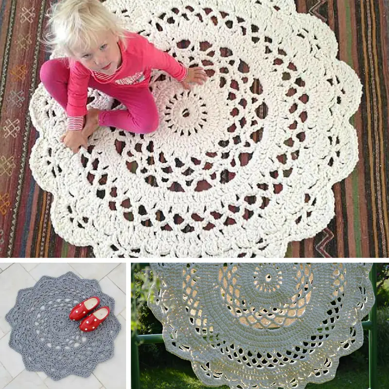 7 Free Crochet Rug Patterns That Add Life To Your Home- DailyCrochet