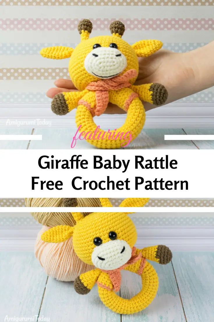 Free Crochet Giraffe Rattle Pattern - Daily Crochet
