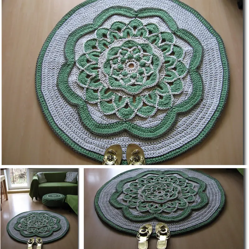 7 Free Crochet Rug Patterns That Add Life To Your Home- DailyCrochet