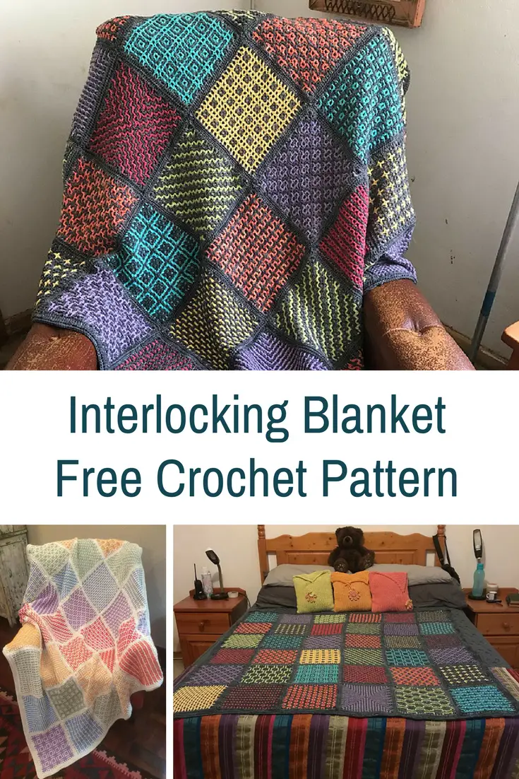 Simple Interlocking Crochet Blanket Pattern With Two Unique Sides ...