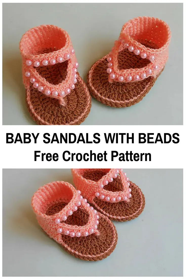 Adorable Crochet Baby Sandals With Beads [Free Pattern] - Daily Crochet