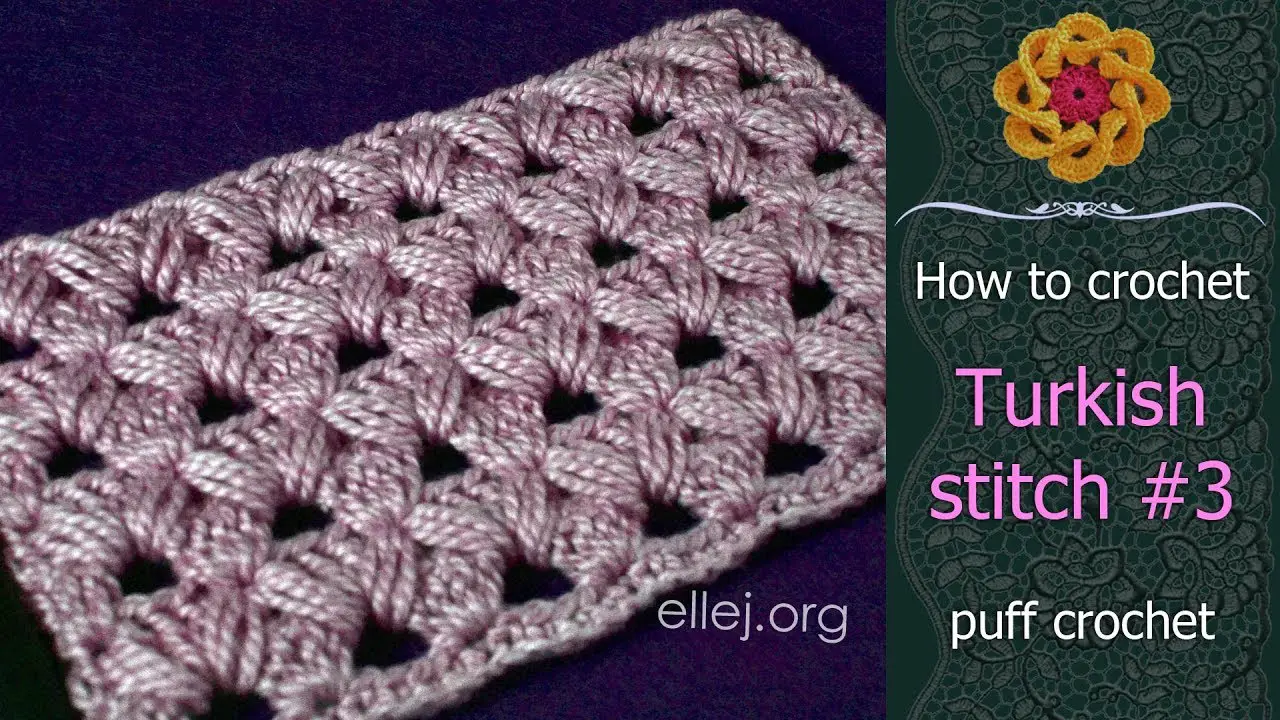 Turkish Crochet Stitch Free Pattern & Video Tutorial