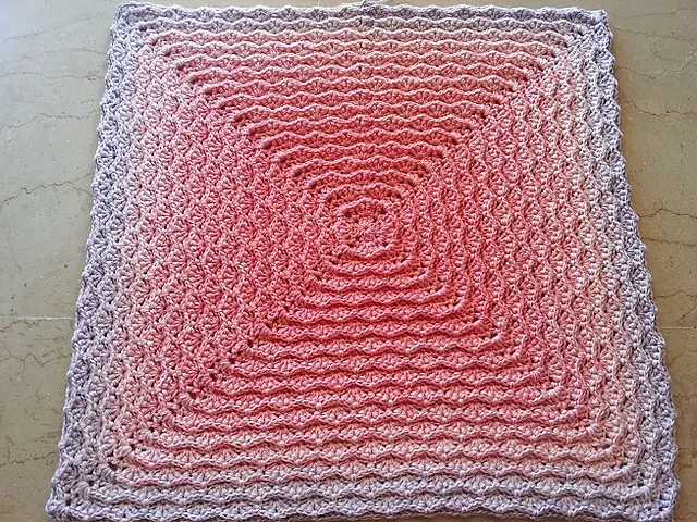 Modern Textured Crochet Square With A Royal Design [Paid Pattern ...