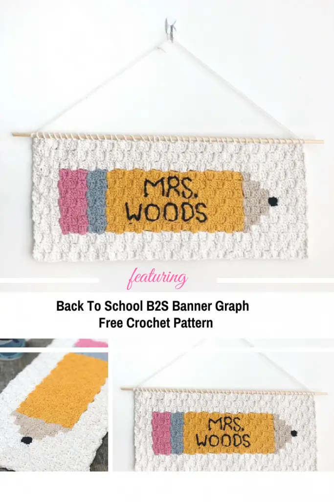 This Back To School Crochet Banner Is The Best Teacher Appreciation ...