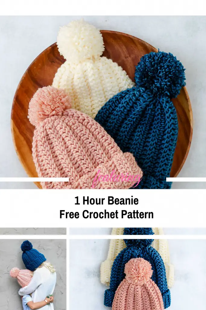 Very Easy One Hour Beanie Crochet Pattern - Daily Crochet