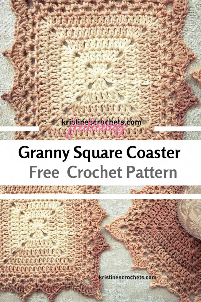 Granny Square Coaster Crochet Pattern
