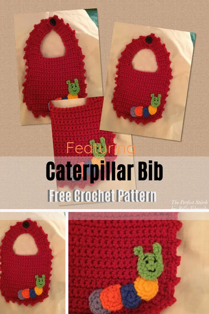 Super Cute And Easy Caterpillar Baby Bib Free Crochet Pattern - Daily ...