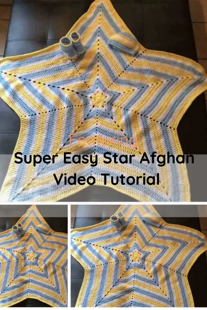 Super Easy Crochet Star Afghan Video Tutorial - Daily Crochet
