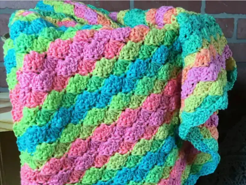 Easy Shell Stitch Baby Blanket For Beginners ( Video Tutorial) - Knit ...