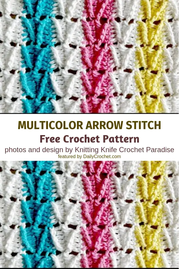 Learn A New Crochet Stitch: Multicolored Arrow Stitch - Daily Crochet