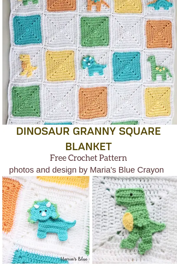 This Crochet Dinosaur Blanket Pattern Will Put A Smile On Your Baby\'s ...