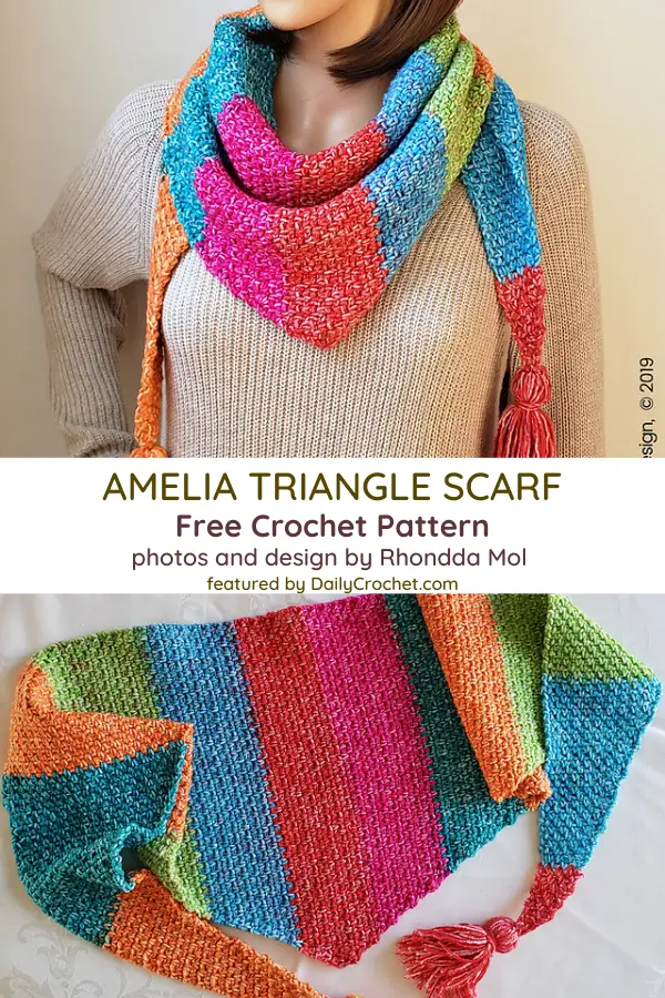 Lovely Triangle Scarf Crochet Pattern - Daily Crochet