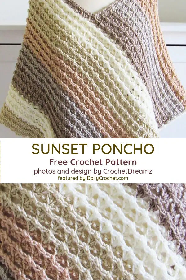 Simple Poncho Crochet Pattern - Daily Crochet