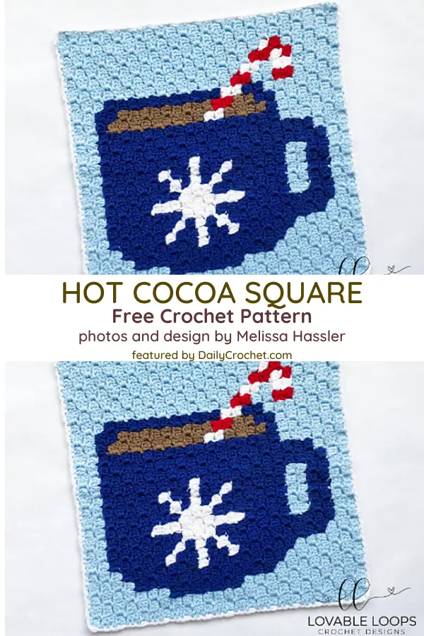 C2C Crochet Square Pattern For Those Who Love Hot Cocoa - Daily Crochet