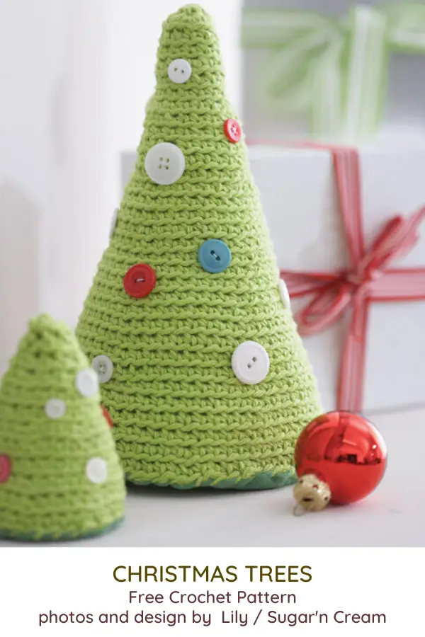 Simple Christmas Trees Free Crochet Pattern - Daily Crochet