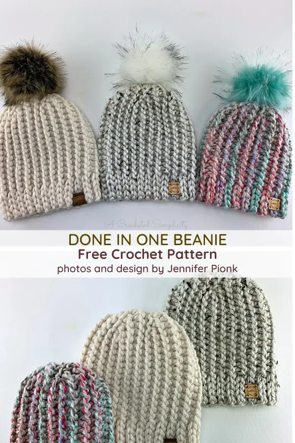 Less Than 1 Hour And 1 Ball Of Yarn Crochet Beanie - Daily Crochet