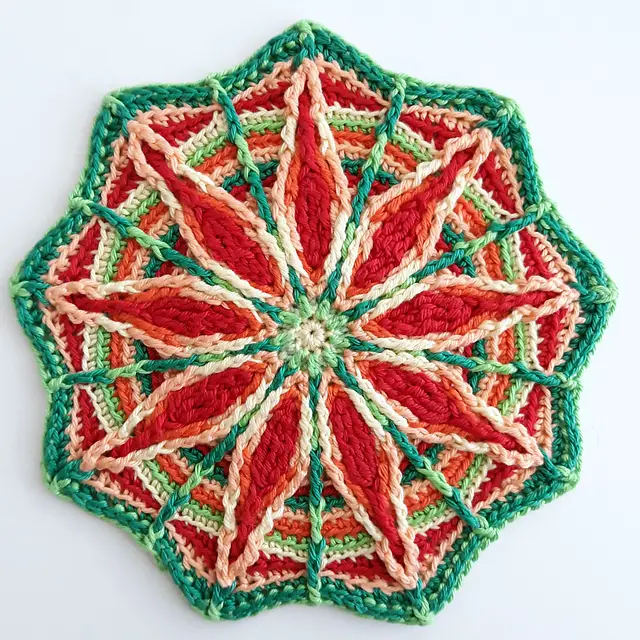 Fabulous Starburst Flower Mandala Free Crochet Pattern - Daily Crochet