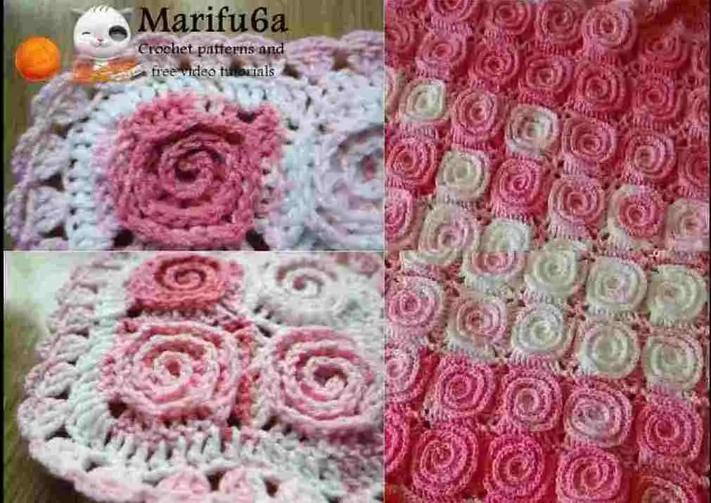 Beautiful Spiral Crochet Flower Afghan Pattern (Video Tutorial) - Daily ...