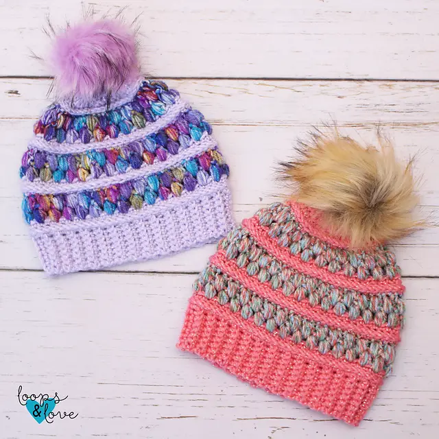 Puff Stitch Beanie Crochet Pattern - Daily Crochet