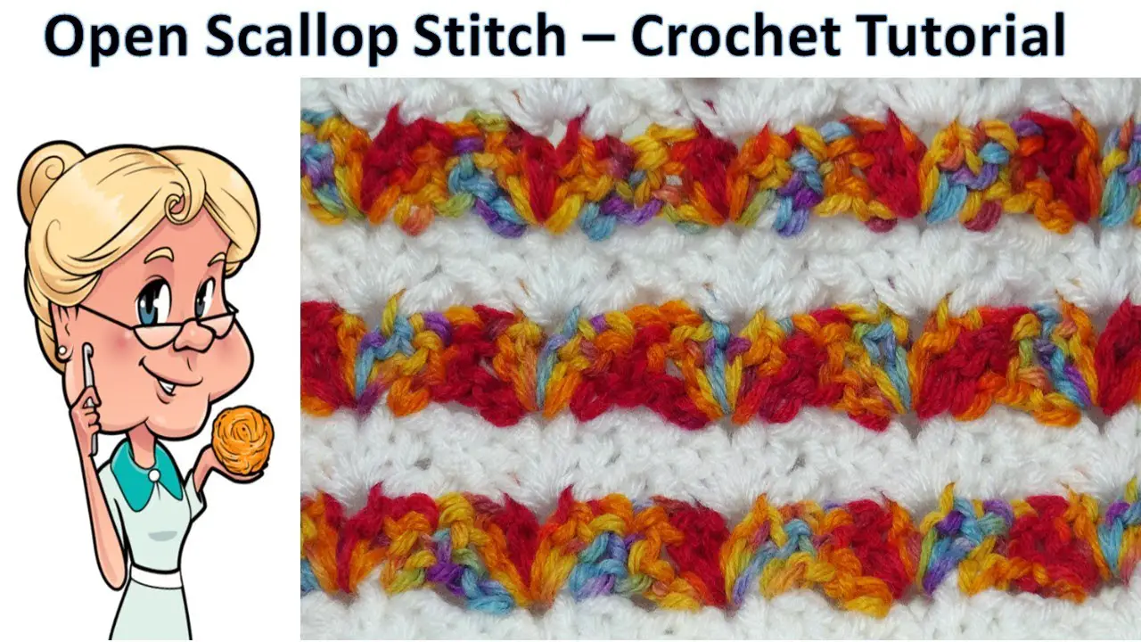 Open Scallop Crochet Stitch Free Pattern