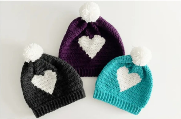 Easy HDC Beanie Pattern- Crochet Valentine Hat Patterns - Daily Crochet