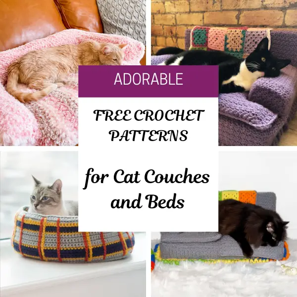 Adorable Crochet Cat Couch For Your Feline Friend - Daily Crochet