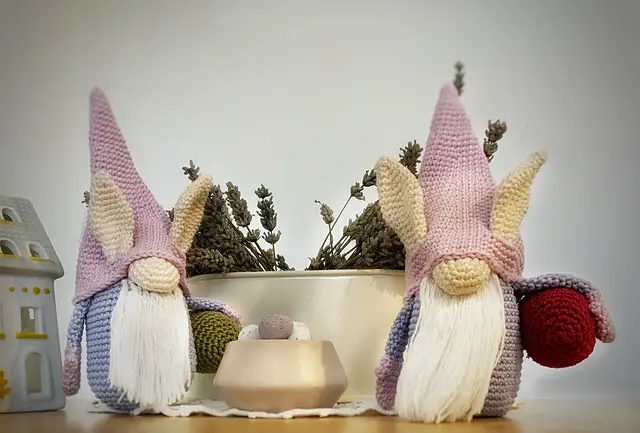 Crochet Easter Bunny Gnome Free Patterns- DailyCrochet.com
