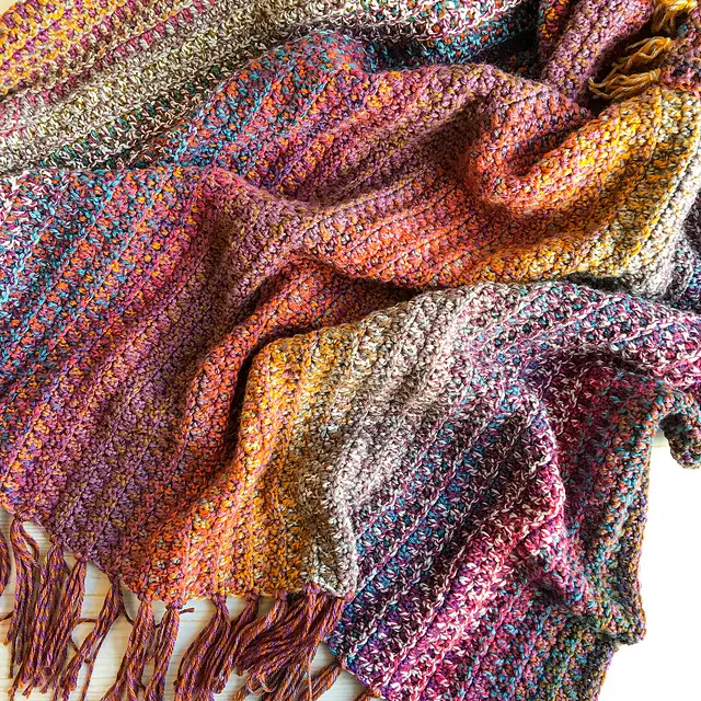 Free Crochet Tweed Blanket Pattern - Daily Crochet