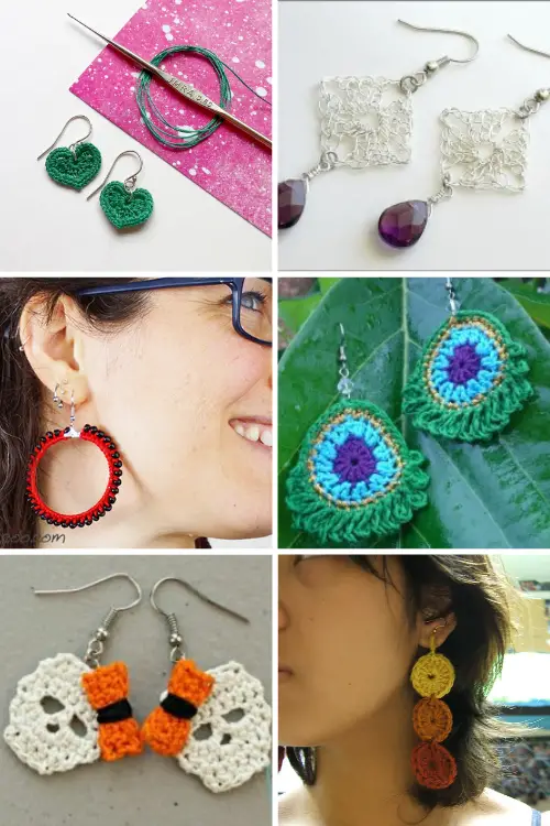 Free Crochet Earring Patterns: 30+ Elegant Designs / Dailycrochet.com