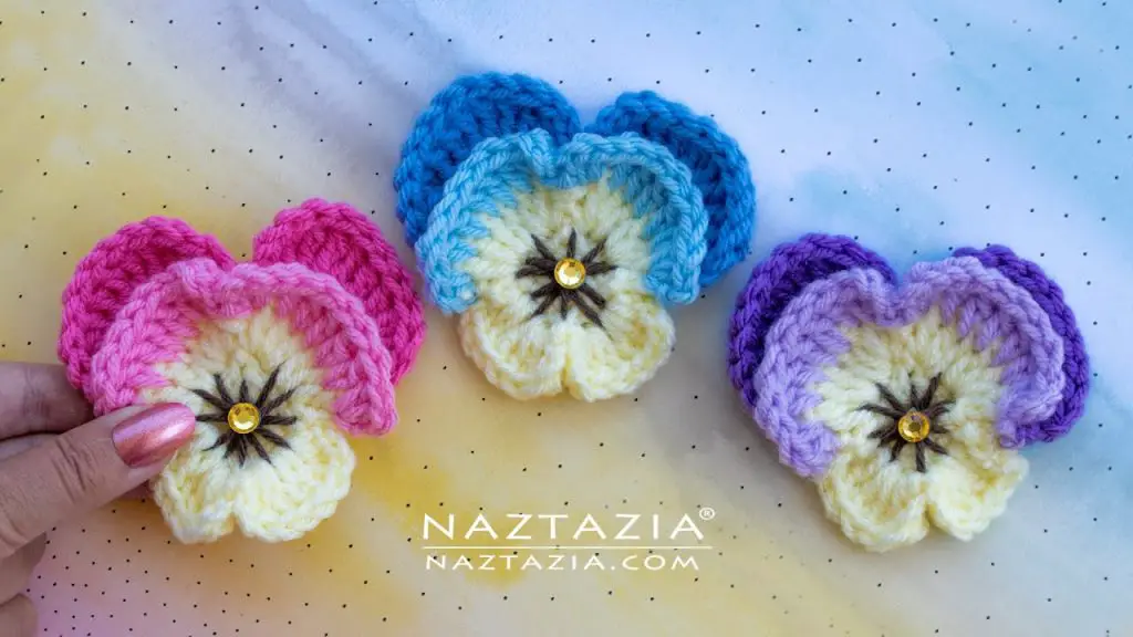 Free Crochet Pansy Pattern Perfect For Random Acts Of Crochet Kindness