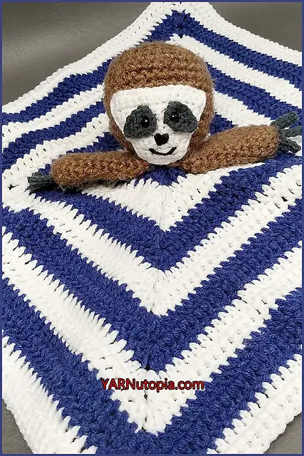 Sloth Blanket Crochet Free Pattern- DailyCrochet.com