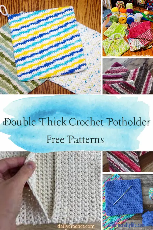 Crocheted Potholders Double Thickness Pattern - Daily Crochet